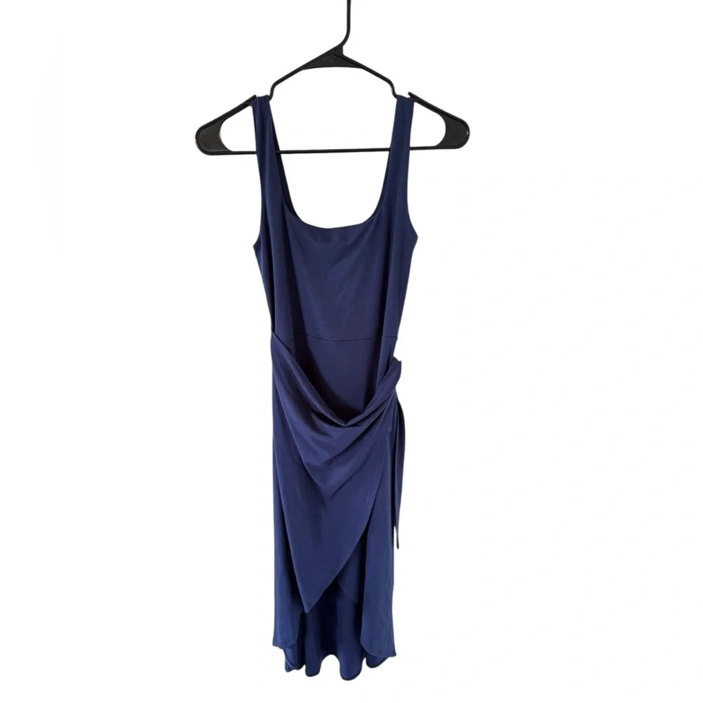 Quince | Dresses | Quince New Navy Tencel Jersey Side Tie Dress | Poshmark